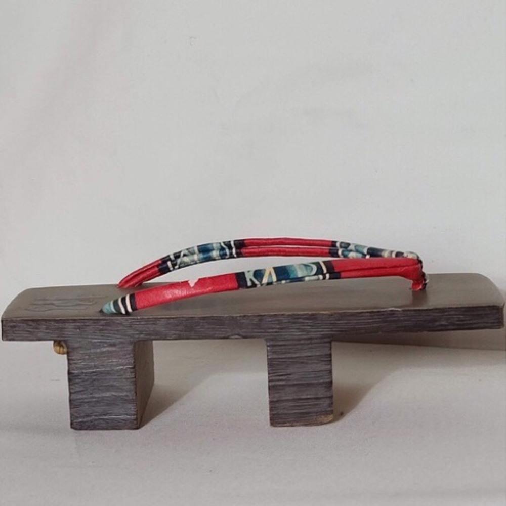 Vintage Japanese Geta Tabi Zori Geisha Sandals 6 - Gem